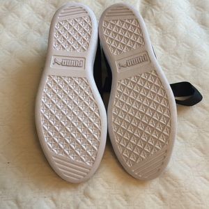 Puma | Shoes | New Puma Suede Ribbon Lace Sneakers Black | Poshmark